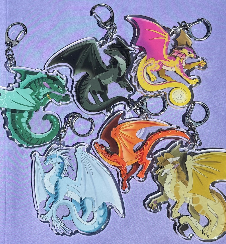 Jade Winglet Epoxy Keychains | Wings of Fire - Etsy