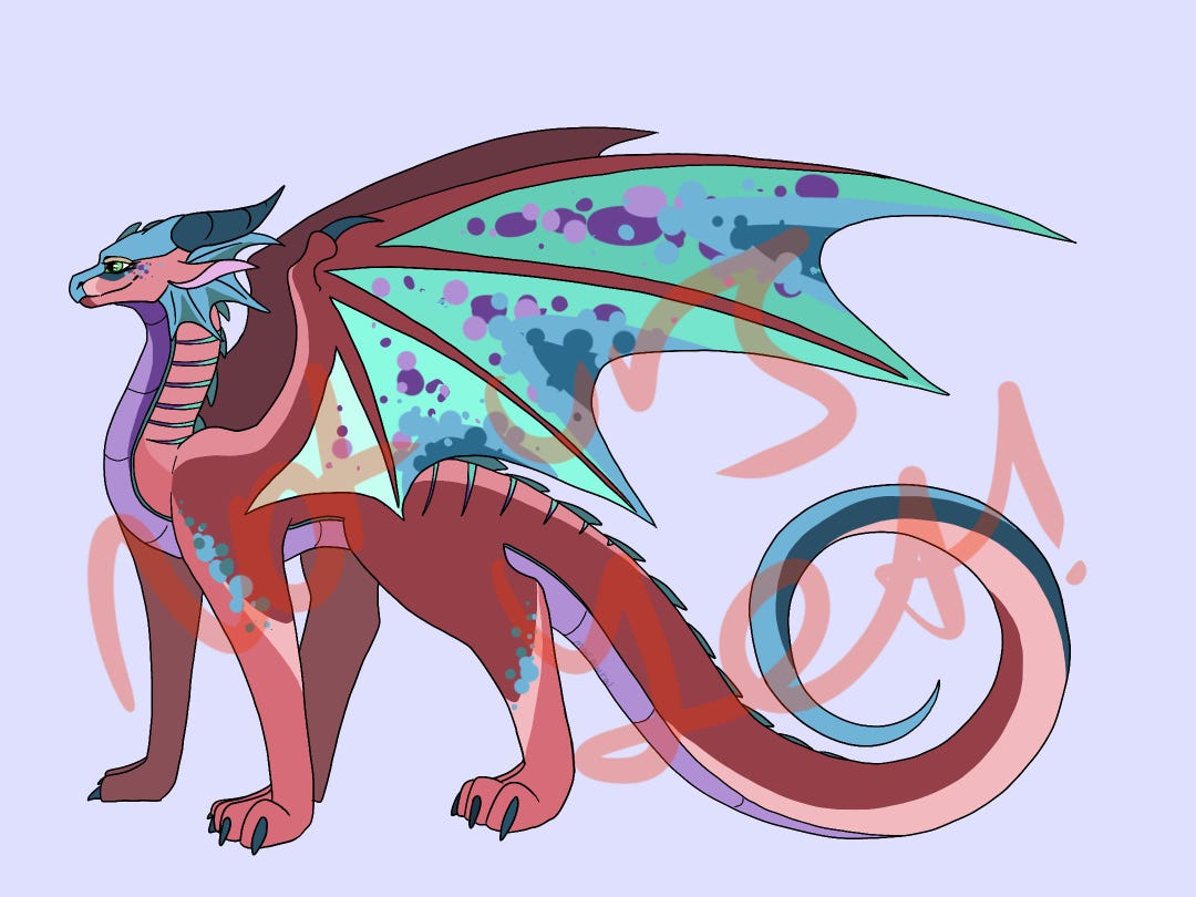 Wings of Fire Rainwing Adopt - Etsy