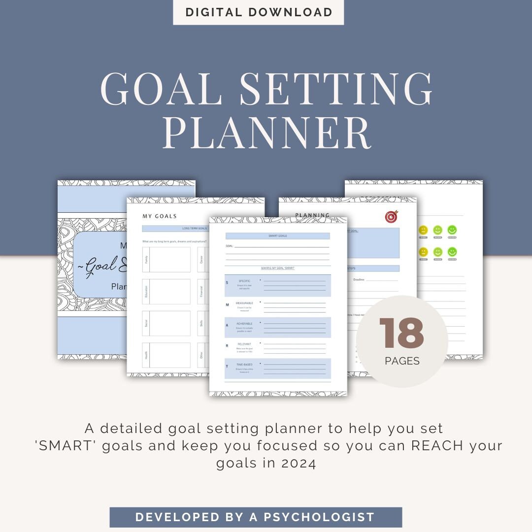 GOAL SETTING PLANNER- A Detailed Guide to Help Set and Reach Your Goals ...