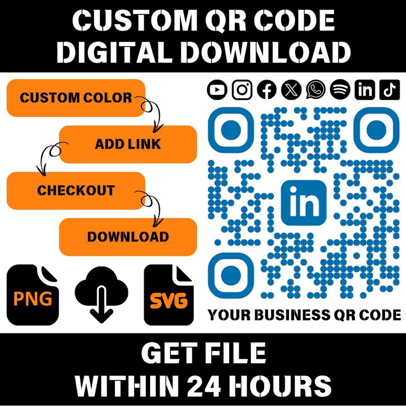 Custom QR Code Download for Business Website Qr Codes Logo Instant ...
