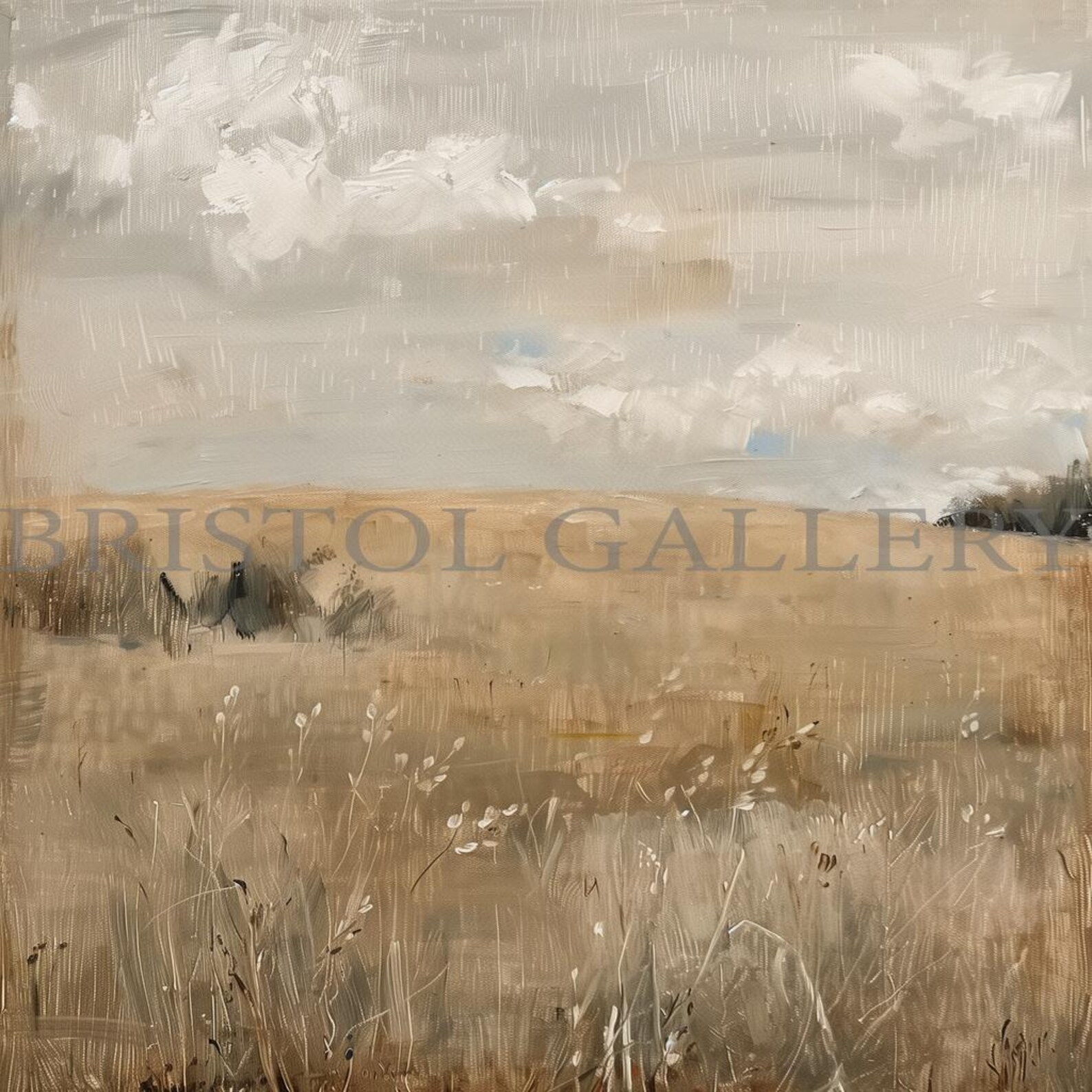 Antique Rustic Muted Landscape Painting Digital Download Frameable ...