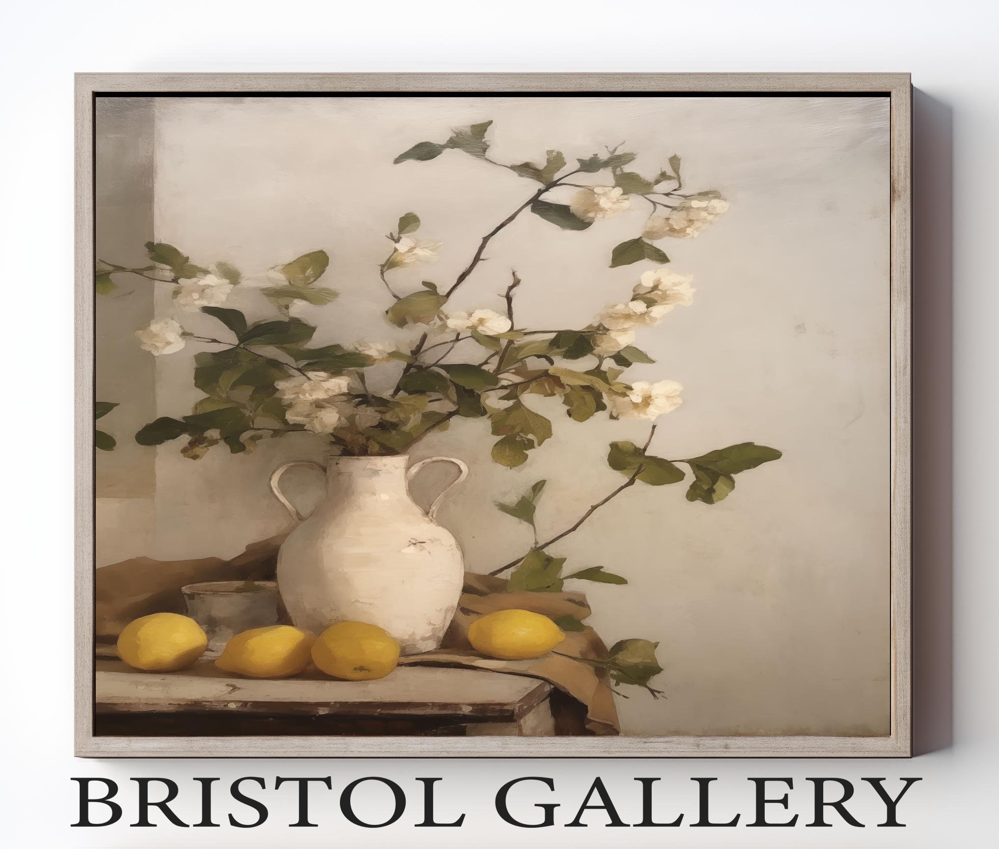 Digital Download Frameable Print Serene Still Life Vintage Floral Vase ...