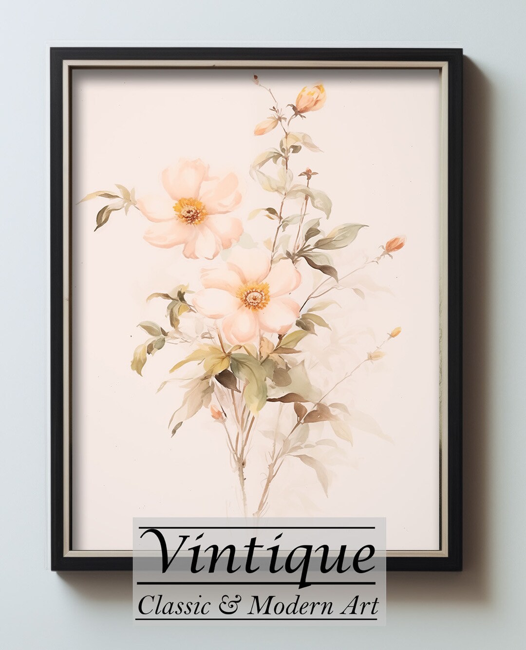 Digital Download Frameable Art Print Nostalgic Blooms From the Past ...