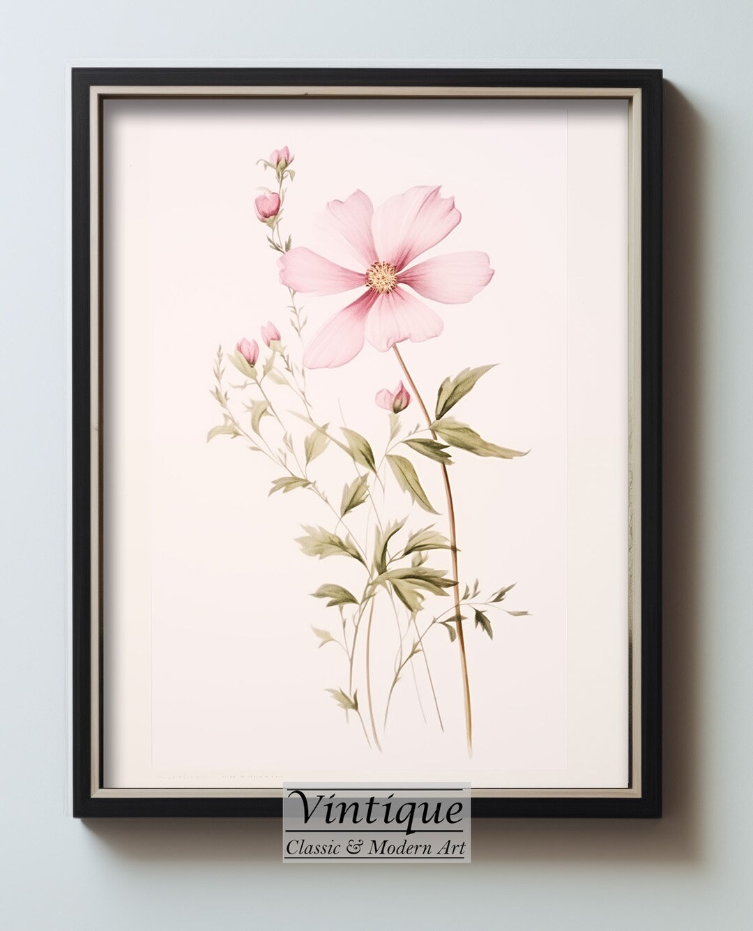 Digital Downloadable Frameable Print Summer Botanical Nostalgic Blooms ...