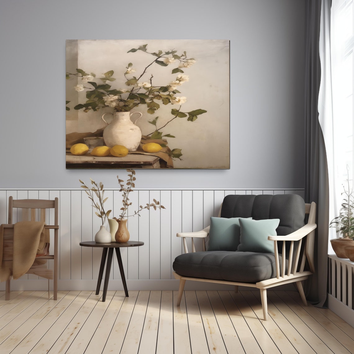 Digital Download Frameable Print Serene Still Life Vintage Floral Vase ...