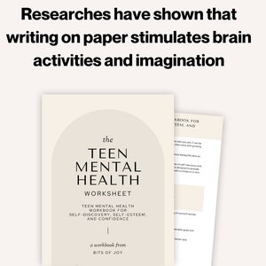 Teen Mental Health Worksheet for Self-discovery Self-esteem Confidence ...