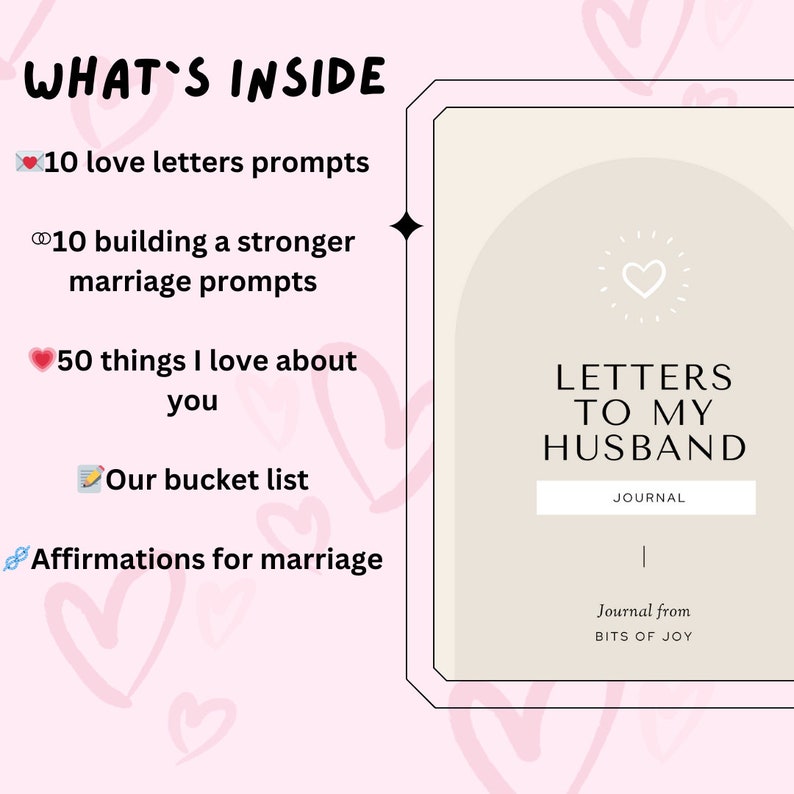 Letters to My Husband Journal Digital Partner Relationship St Valentine ...