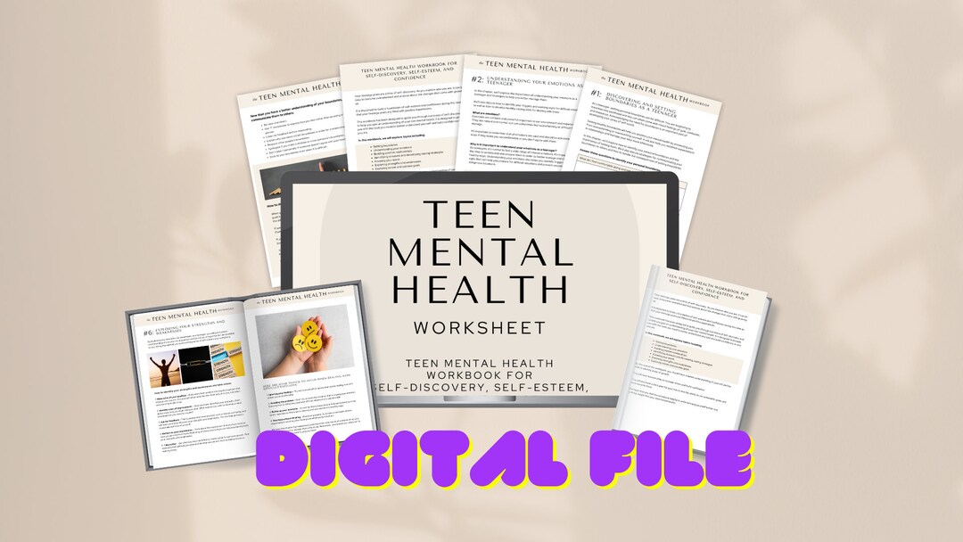 Teen Mental Health Worksheet for Self-discovery Self-esteem Confidence ...