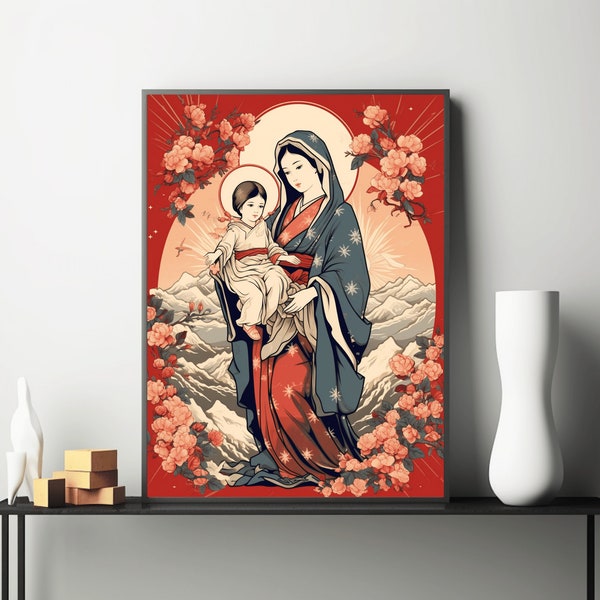 Japanese Mother Mary - Etsy