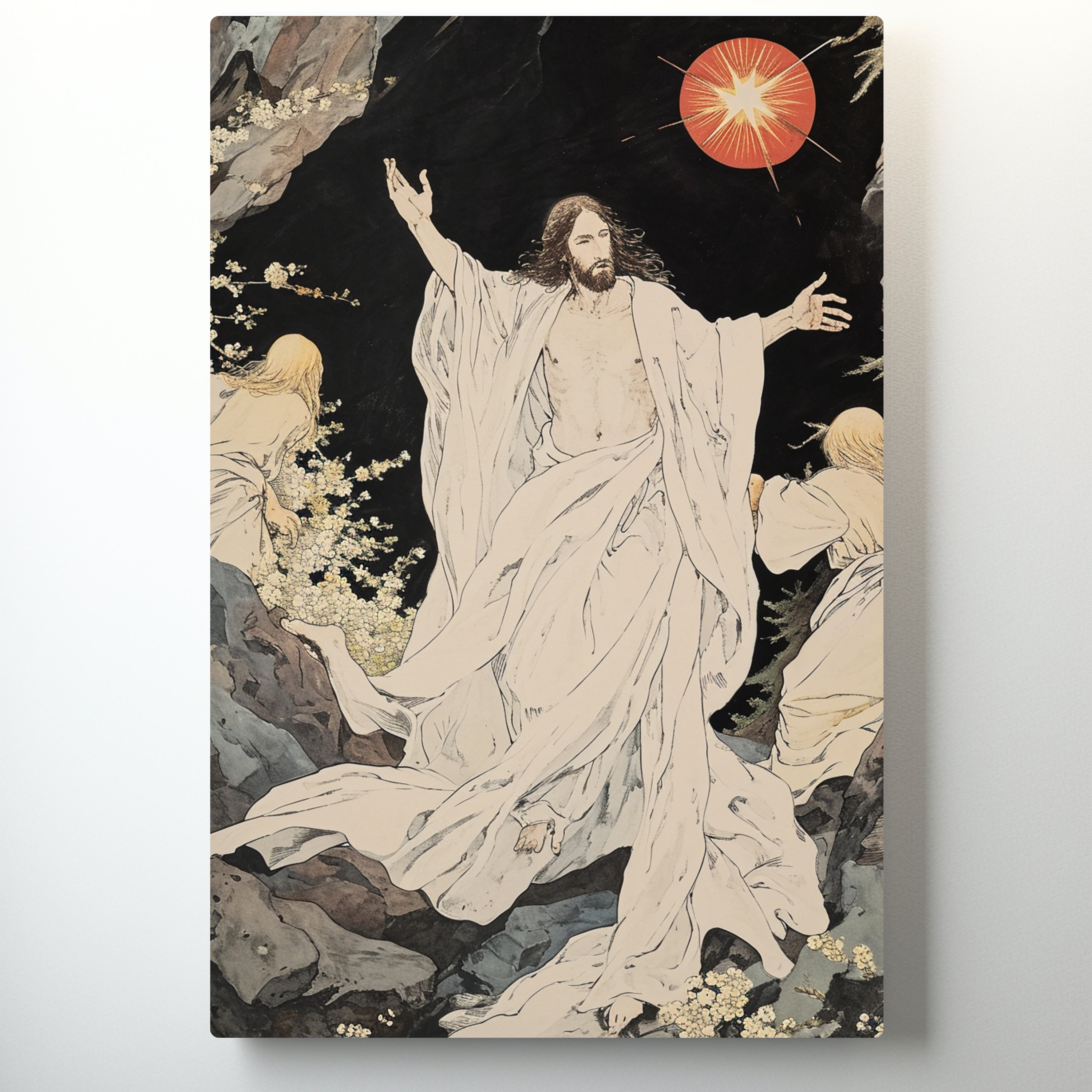Resurrection of Jesus by Ito Shinsui, Japanese Ukiyo-e Religious ...