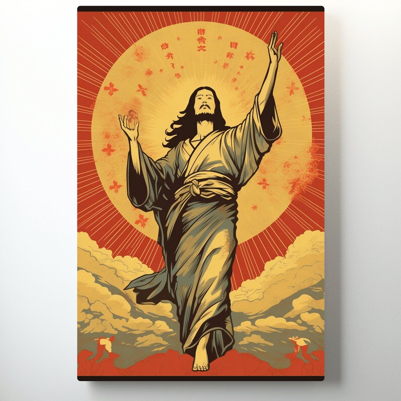 Resurrection of Jesus Christ Japanese Vintage Poster, Firstborn Kingdom ...