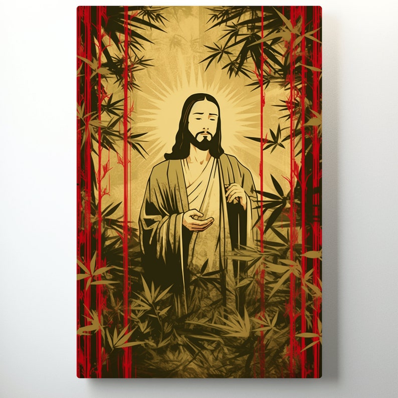 Asian Jesus Christ Sacred Heart Japanese Vintage Poster, South East ...