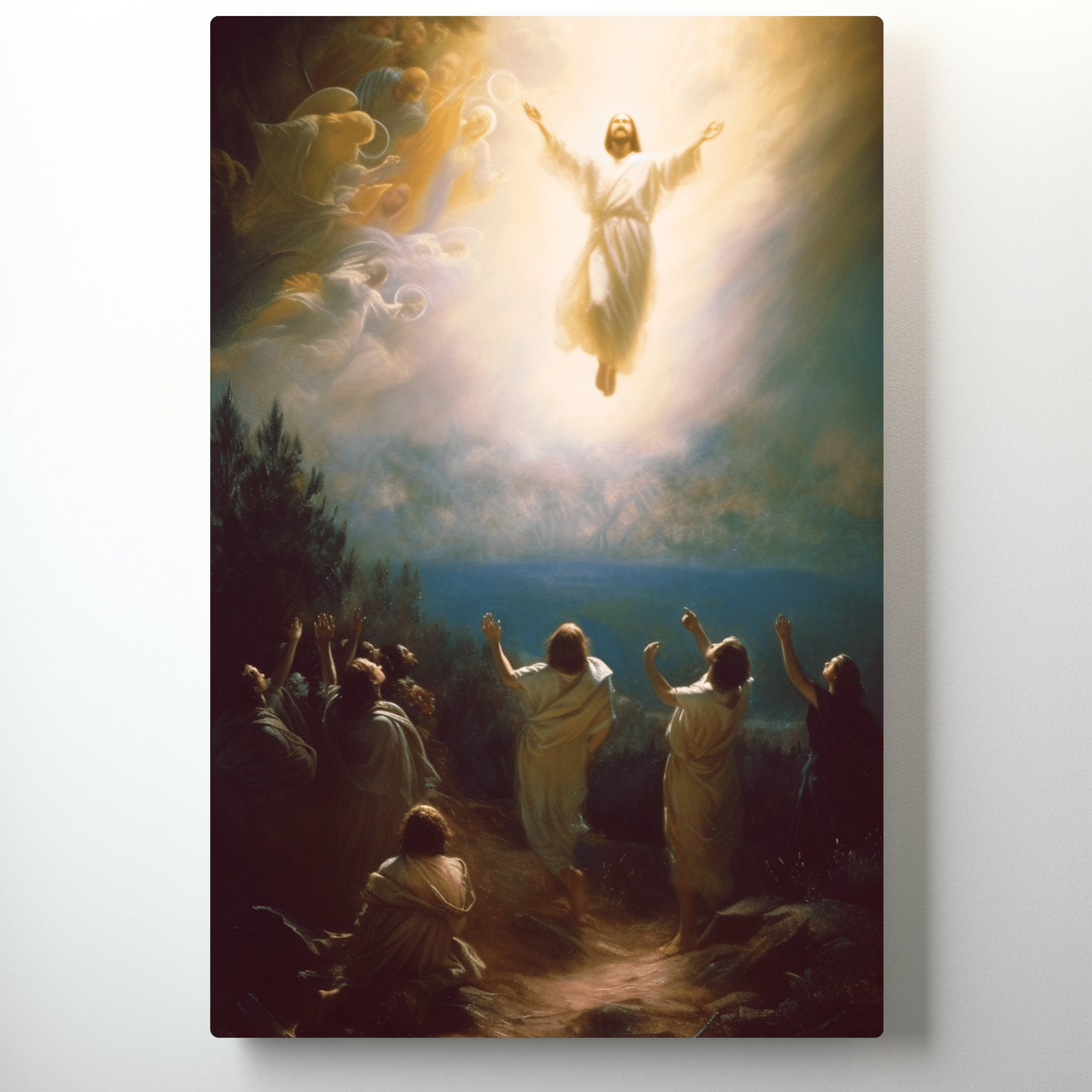 Ascension of Jesus by Arthur Hacker Poster, Vintage Christ Ascended to ...