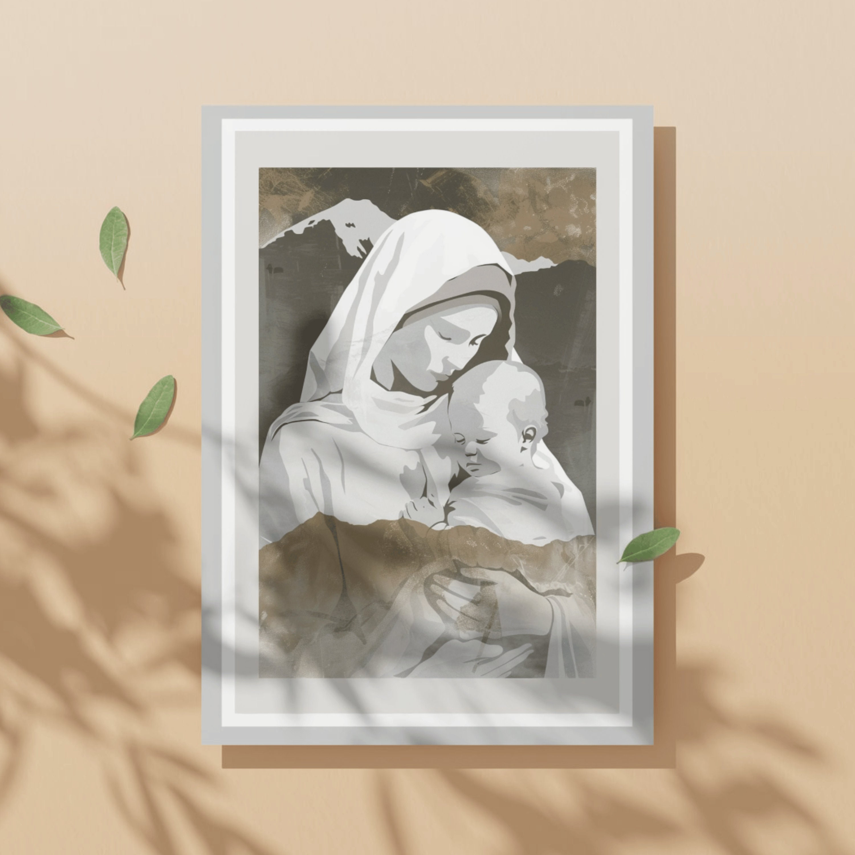Our Lady of Mount Carmel Prayer Card Gift for Christian Icon Keepsake, Carmelite Catholic Art ...