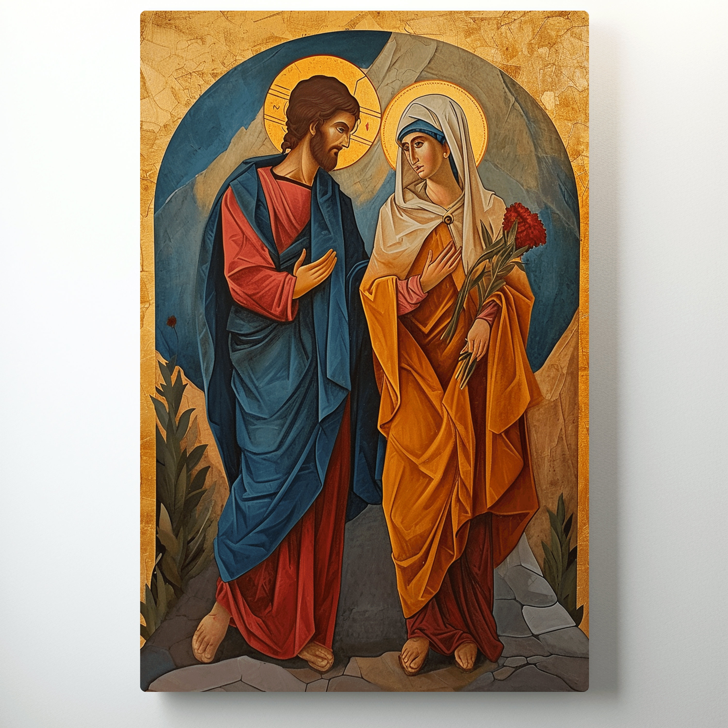 Journey of Mary and Joseph From Nazareth to Bethlehem Byzantine Artwork ...