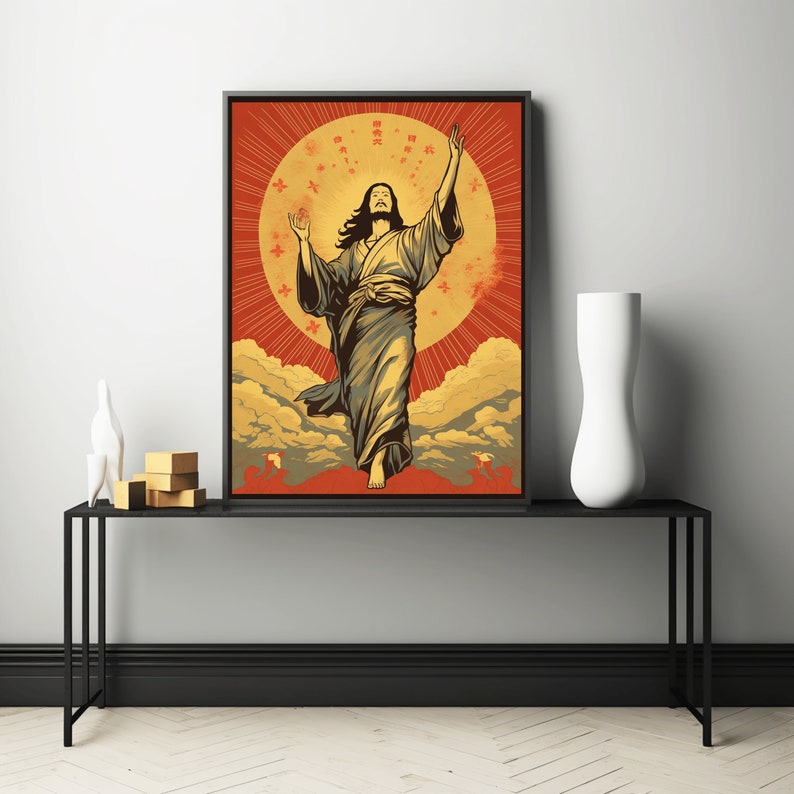 Resurrection of Jesus Christ Japanese Vintage Poster, Firstborn Kingdom ...