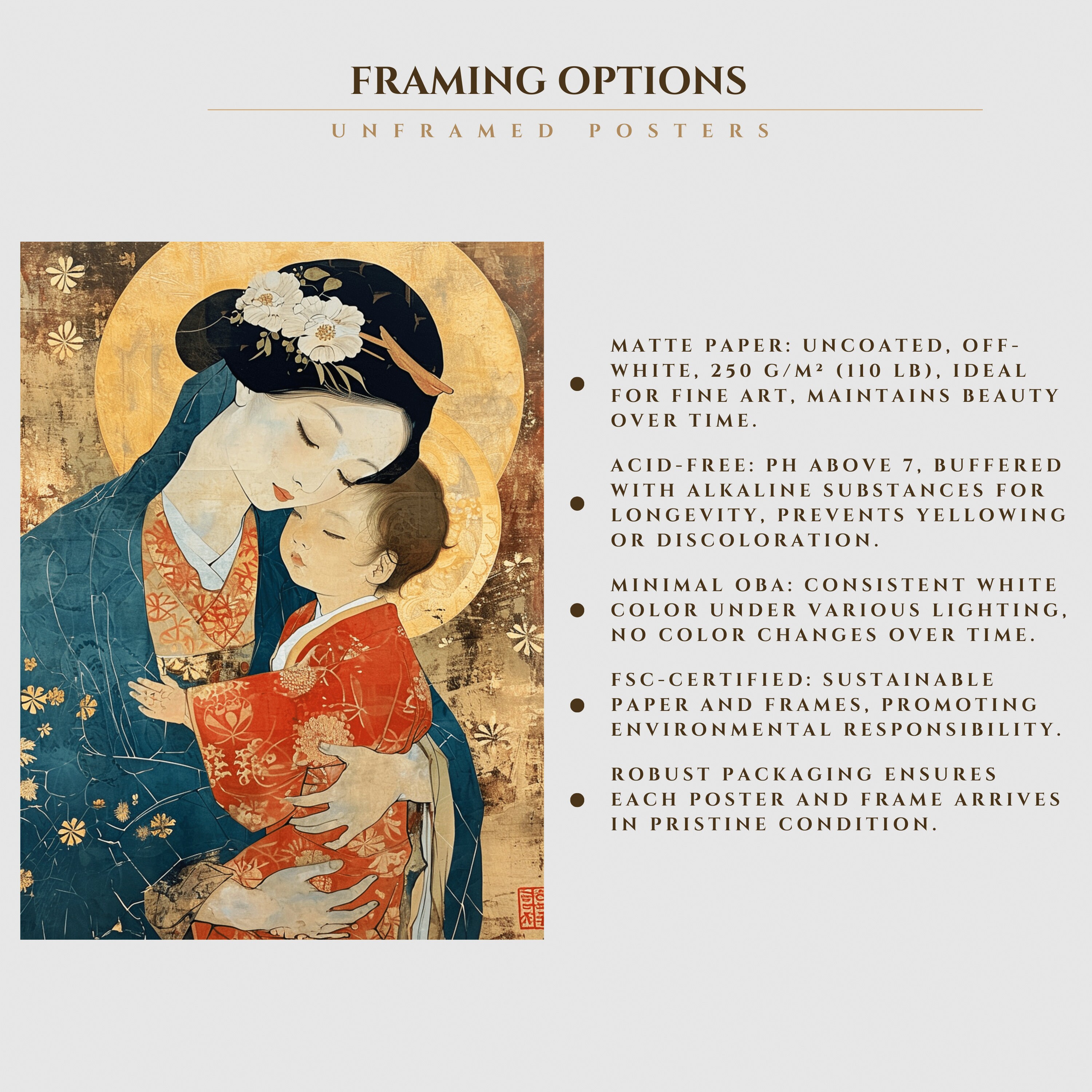 Japanese Madonna and Child by Ito Shinsui, Asian Mother Mary With Baby ...