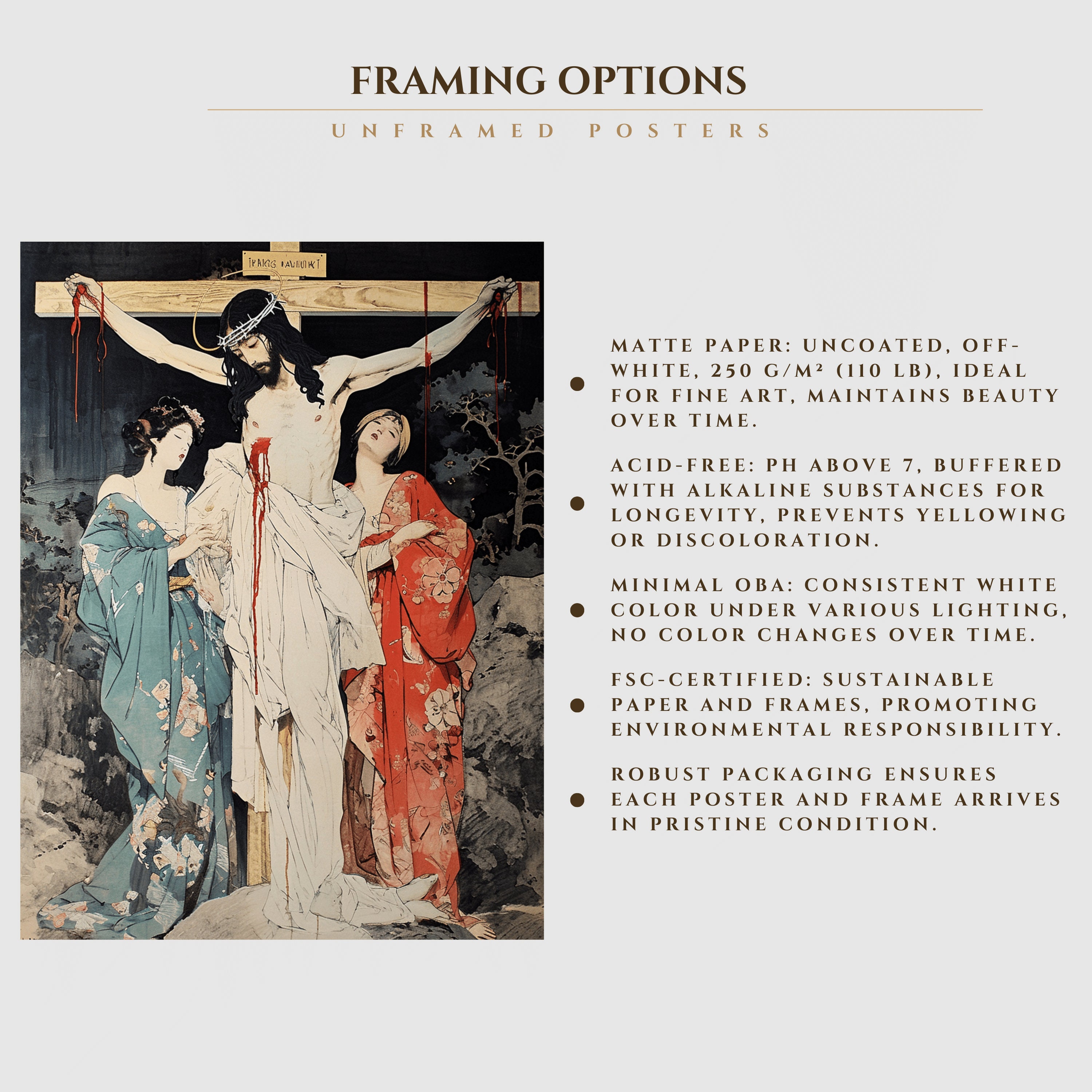 Inspirational Japanese Crucifixion of Jesus by Ito Shinsui Poster ...