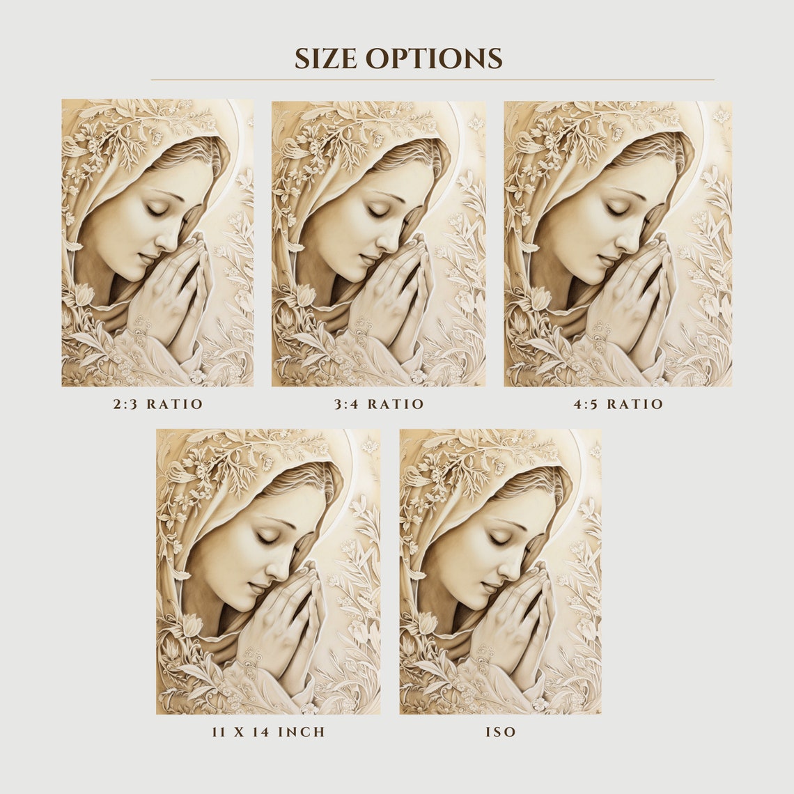 Our Lady of the Immaculate Conception Airbrush Drawing, Holy Virgin ...