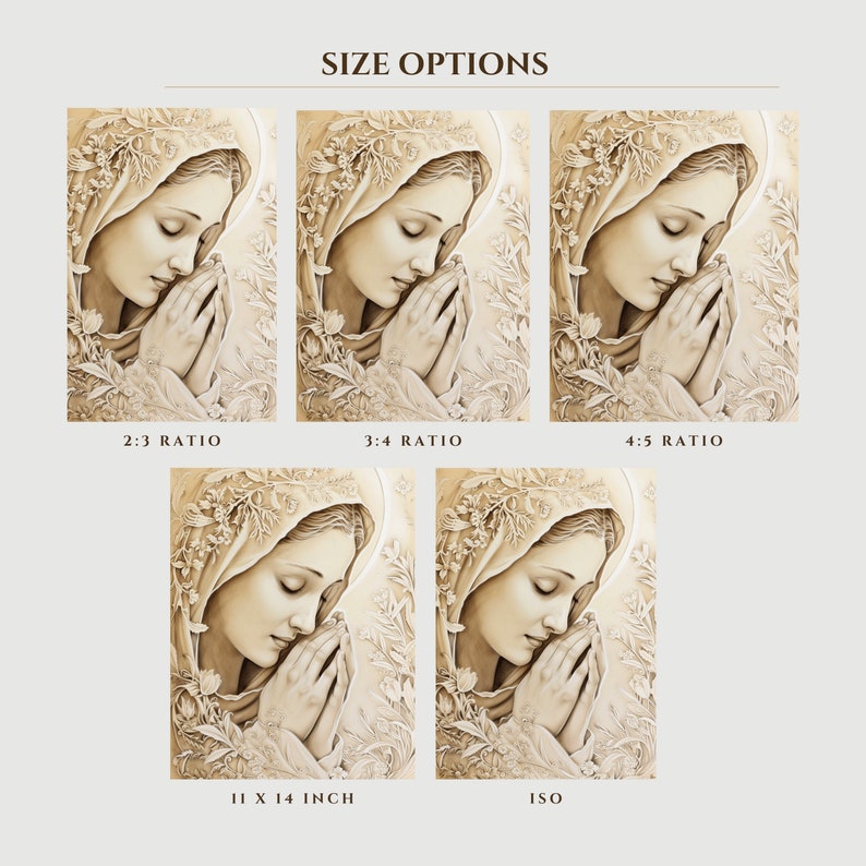 Our Lady of the Immaculate Conception Airbrush Drawing, Holy Virgin ...