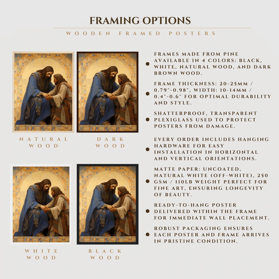 Parable of the Prodigal Son Gustav Klimt Poster, Symbolic Forgiving ...