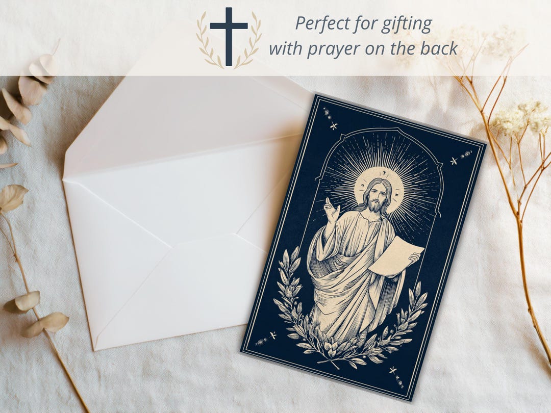 Apostle's Creed Prayer Card: Jesus Icon, Modern Catholic Devotional - Etsy