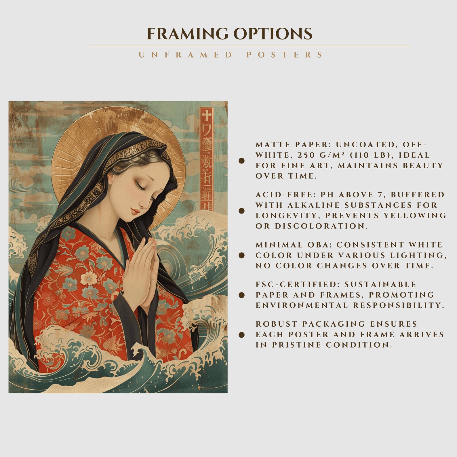 Japanese Our Lady Star of the Sea Poster: Asian Marian Art - Etsy