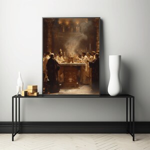 Church Mass Liturgy Representation by Arthur Hacker Poster, Renaissance ...