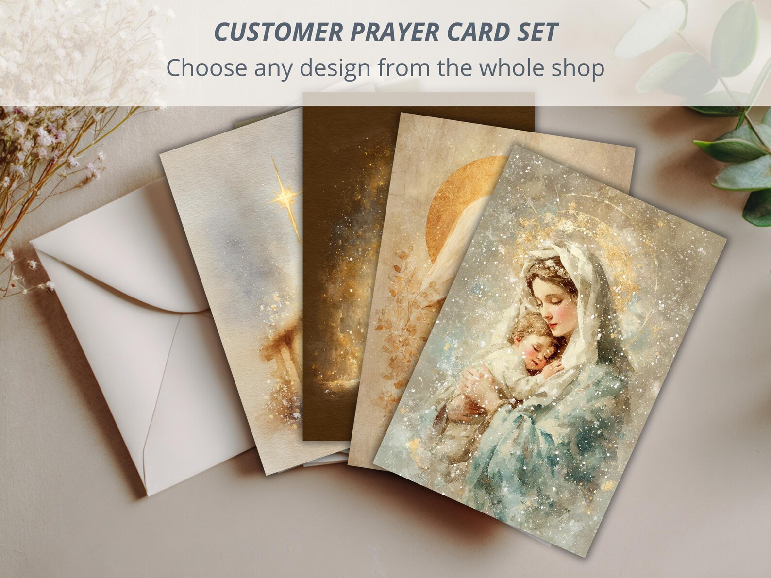 Custom Bulk Prayer Card Set: Personalized Catholic Cards – Choose Own ...