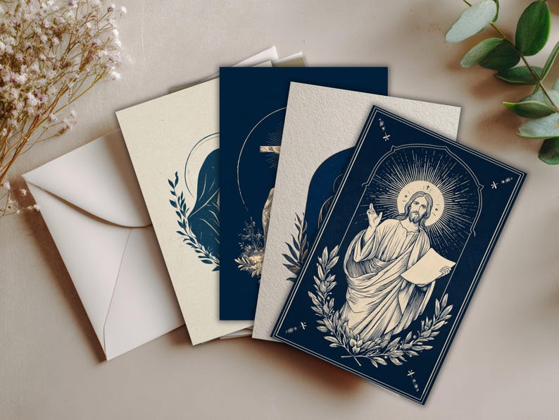 Apostle's Creed Prayer Card: Jesus Icon, Modern Catholic Devotional - Etsy