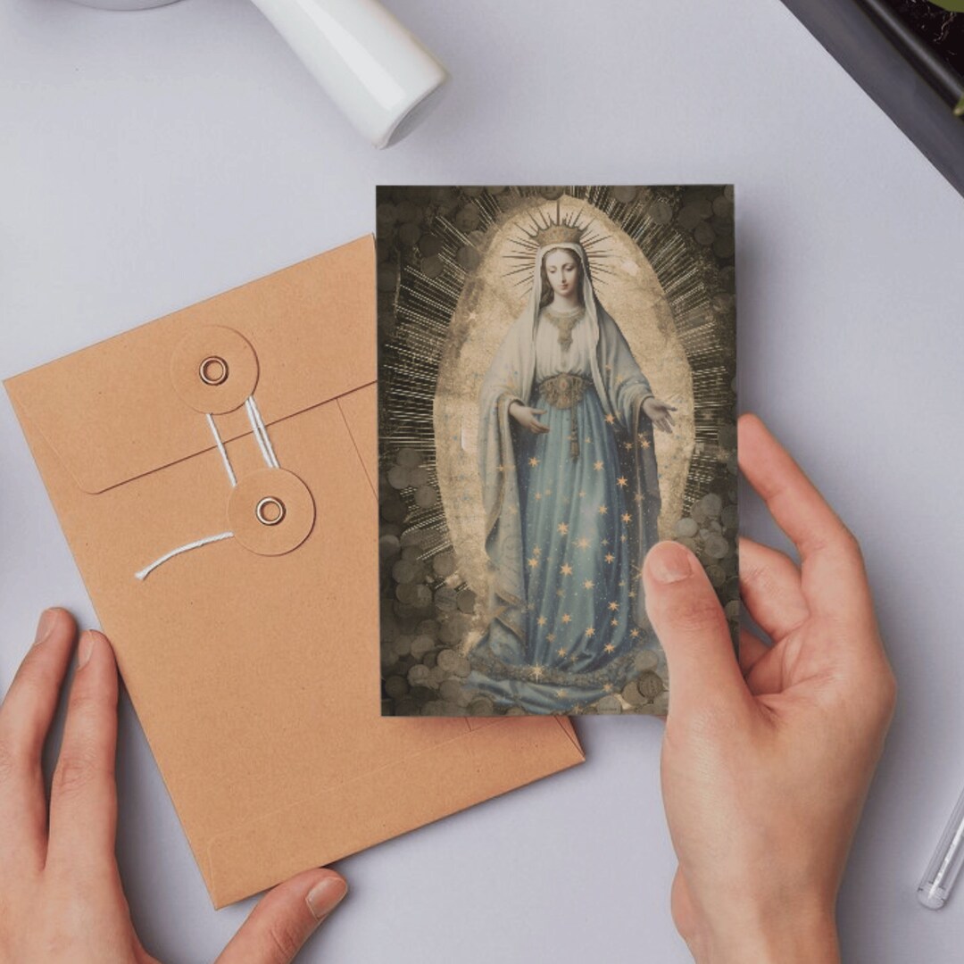 Our Lady of the Miraculous Medal Prayer Card: Blessed Virgin Mary ...