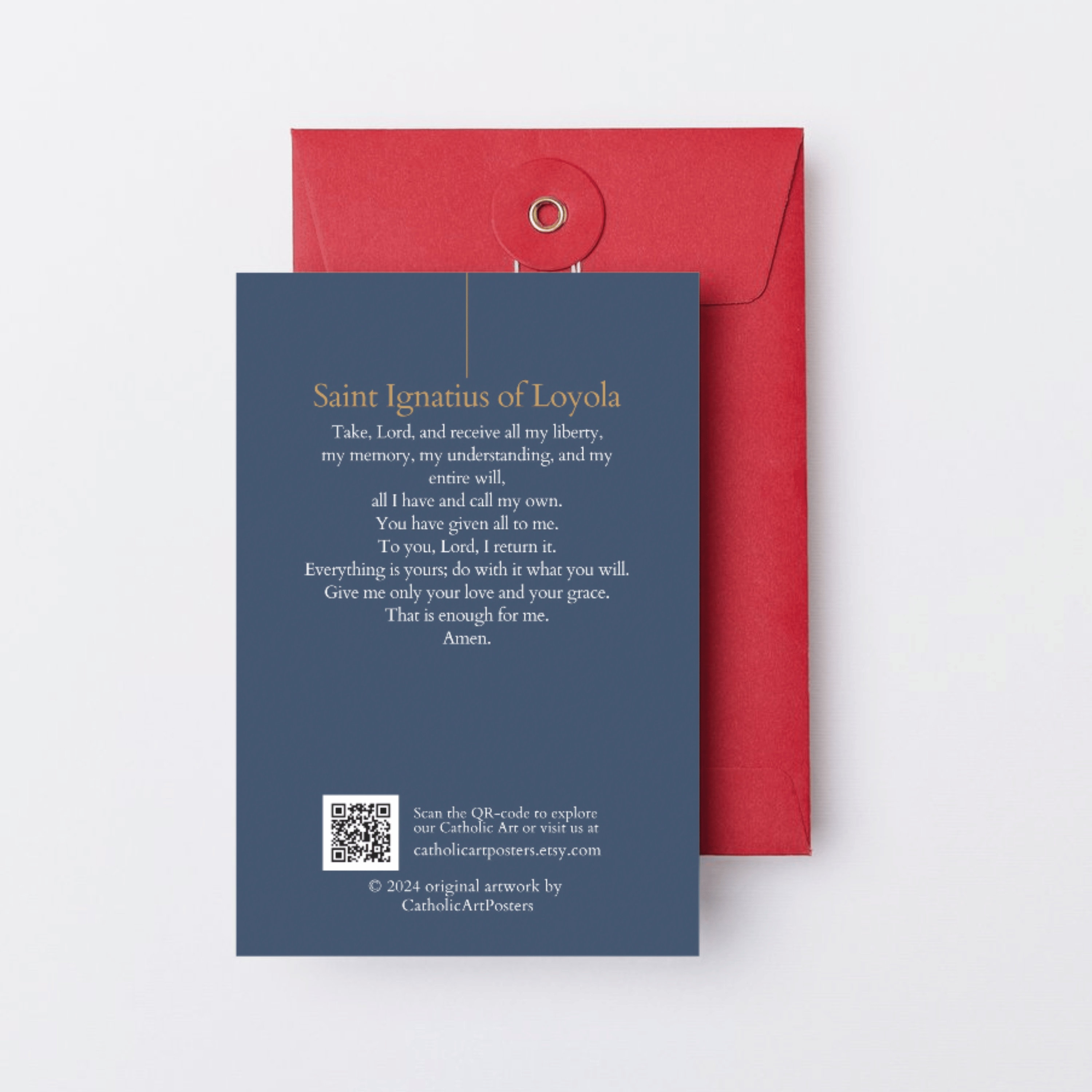 Saint Ignatius of Loyola Prayer Card: Catholic Icon Art, 4x6" - Etsy