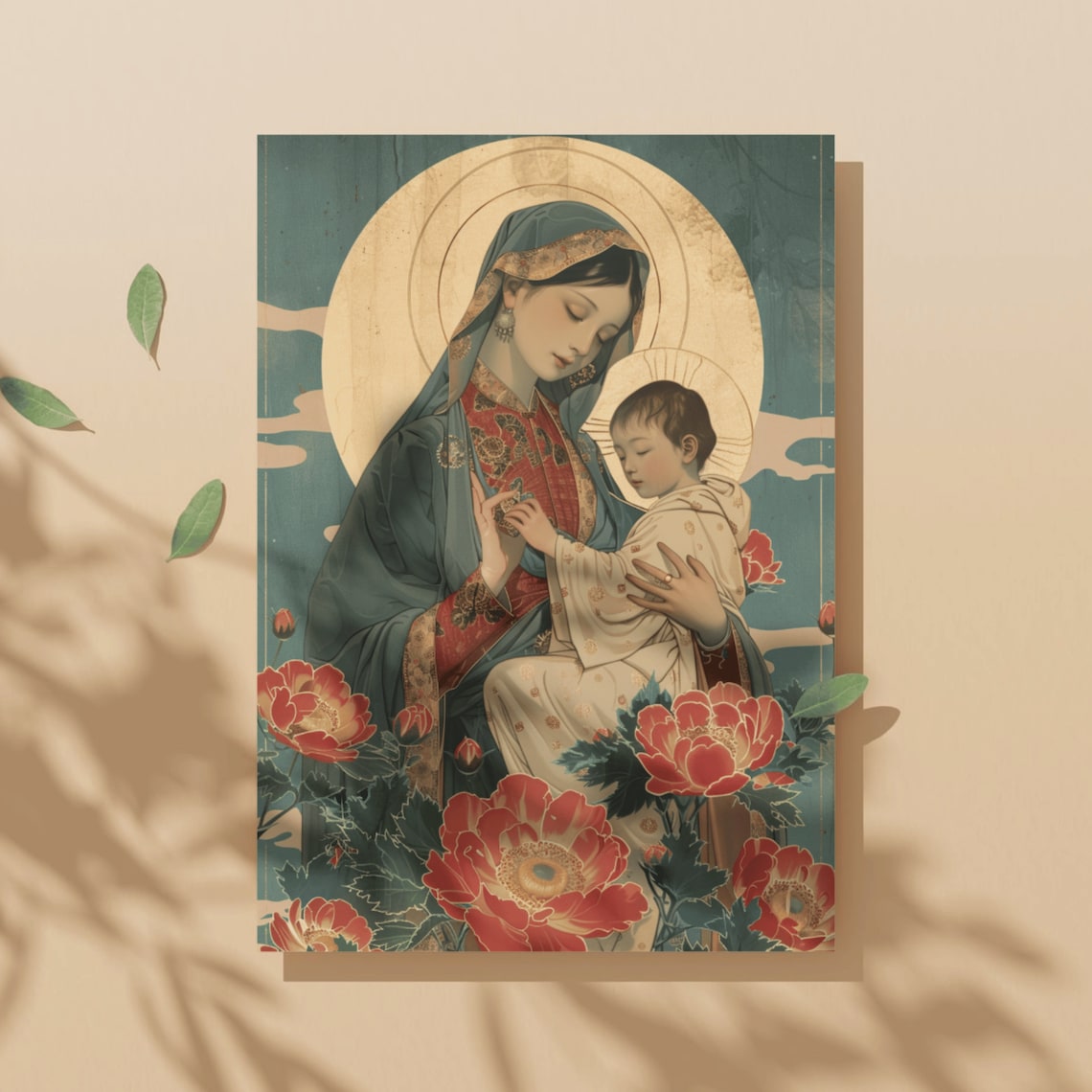 Japanese Our Lady of Perpetual Help Prayer Card, Religious Virgin Mary ...