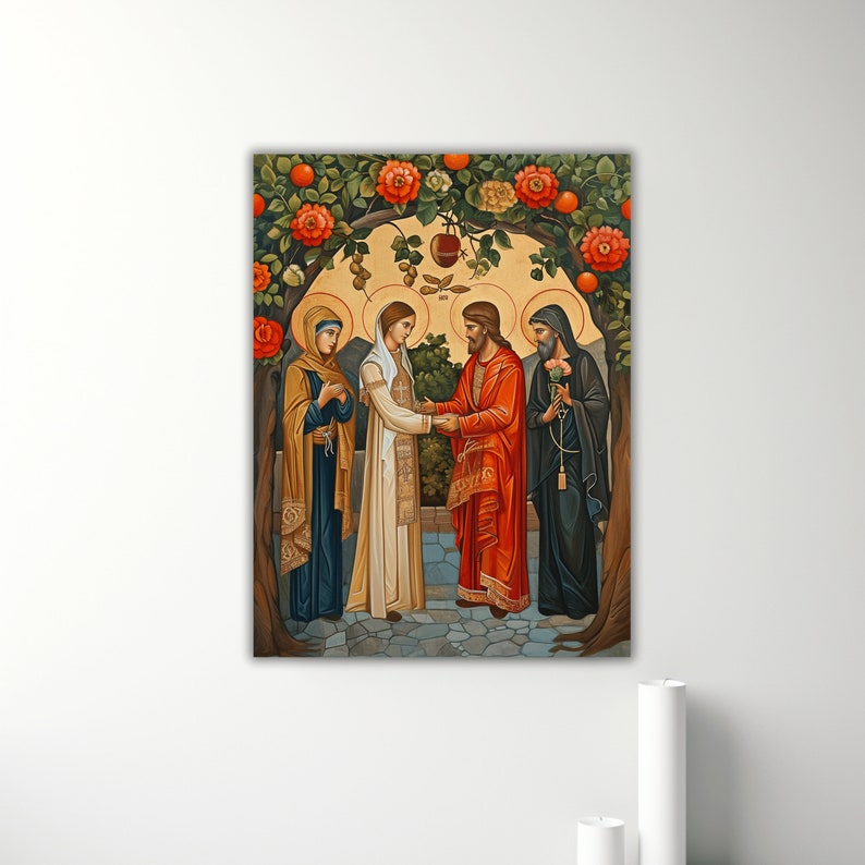 Adam and Eve Wedding Byzantine Museum Grade Poster, Roman Catholic ...