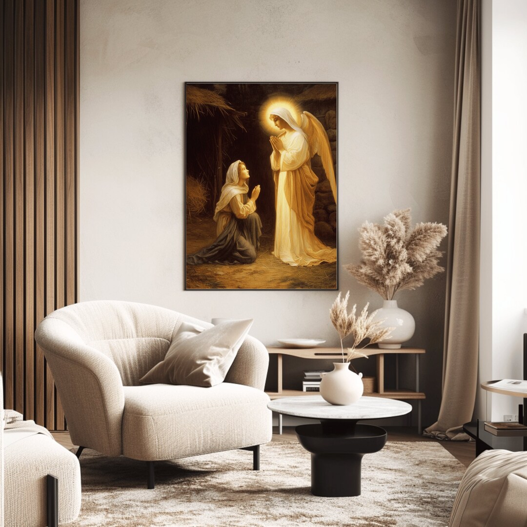 The Annunciation of Virgin Mary by Arthur Hacker Poster, Madonna ...