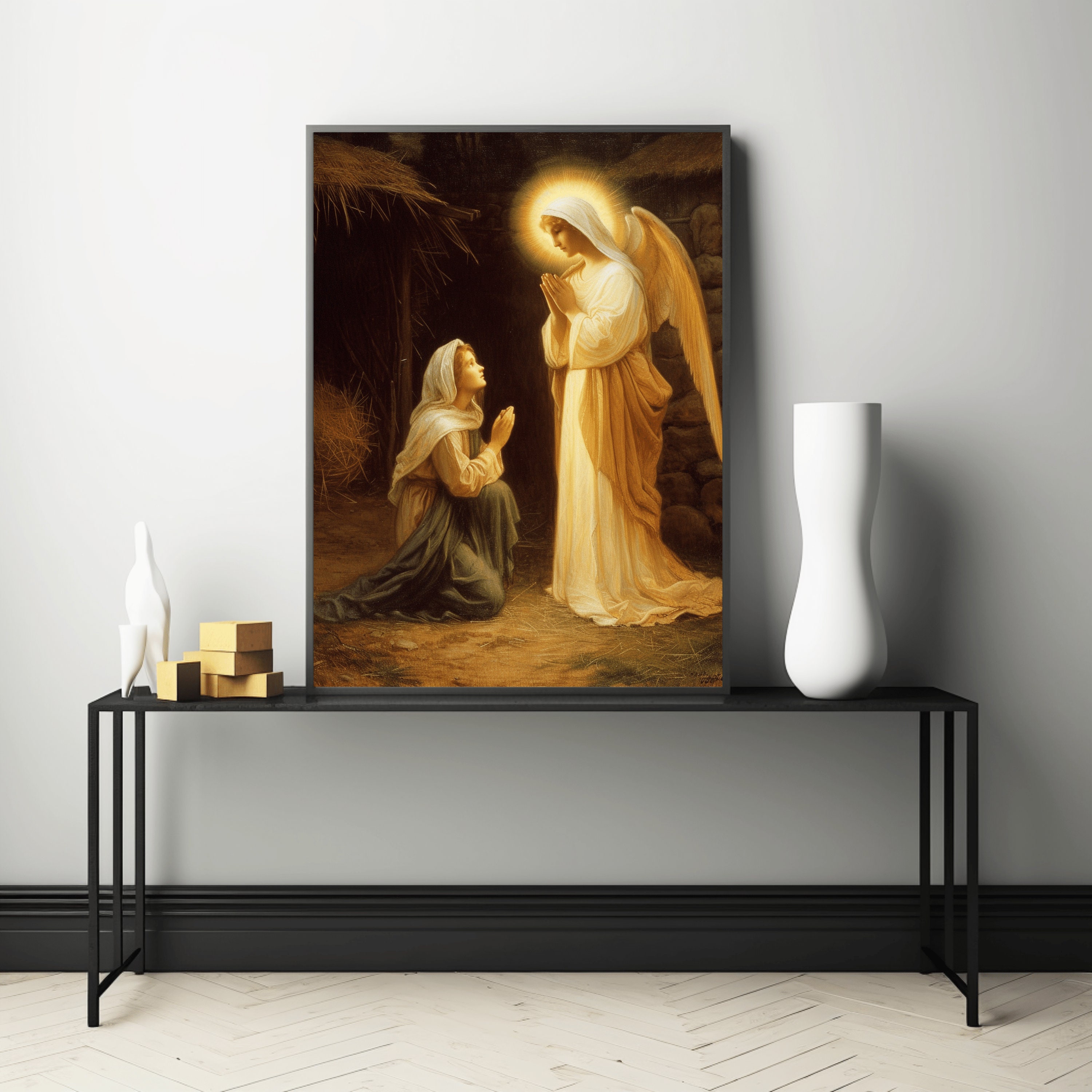The Annunciation of Virgin Mary by Arthur Hacker Poster, Madonna ...