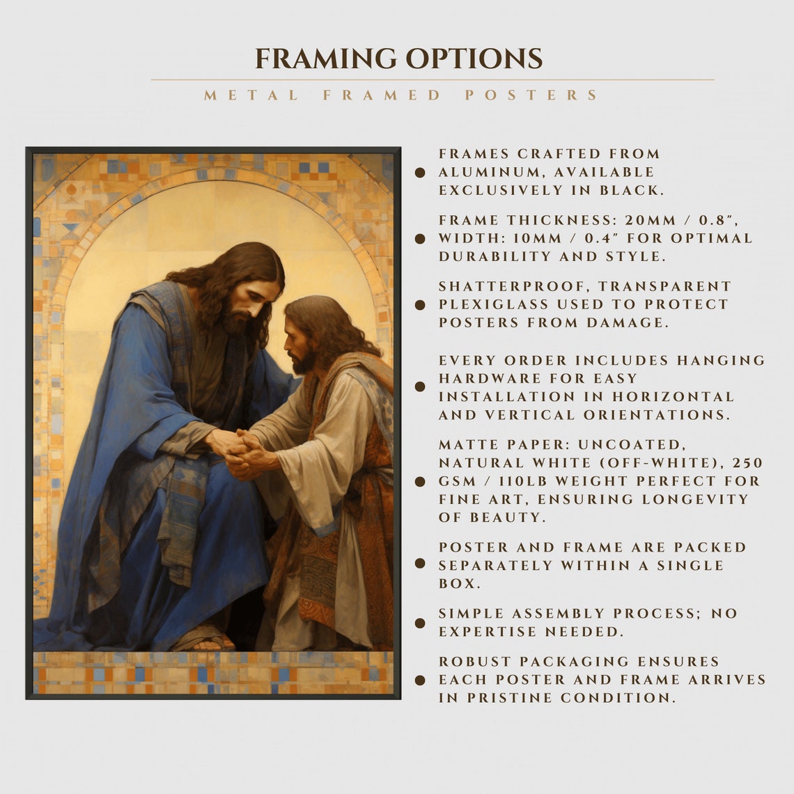 Parable of the Prodigal Son Gustav Klimt Poster, Symbolic Forgiving ...