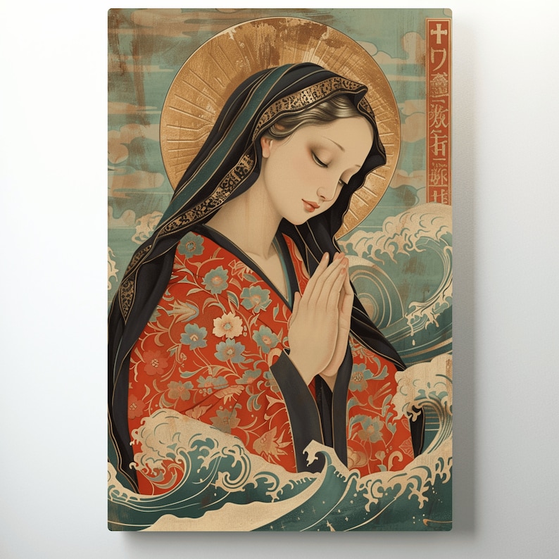 Japanese Our Lady Star of the Sea Poster: Asian Marian Art - Etsy