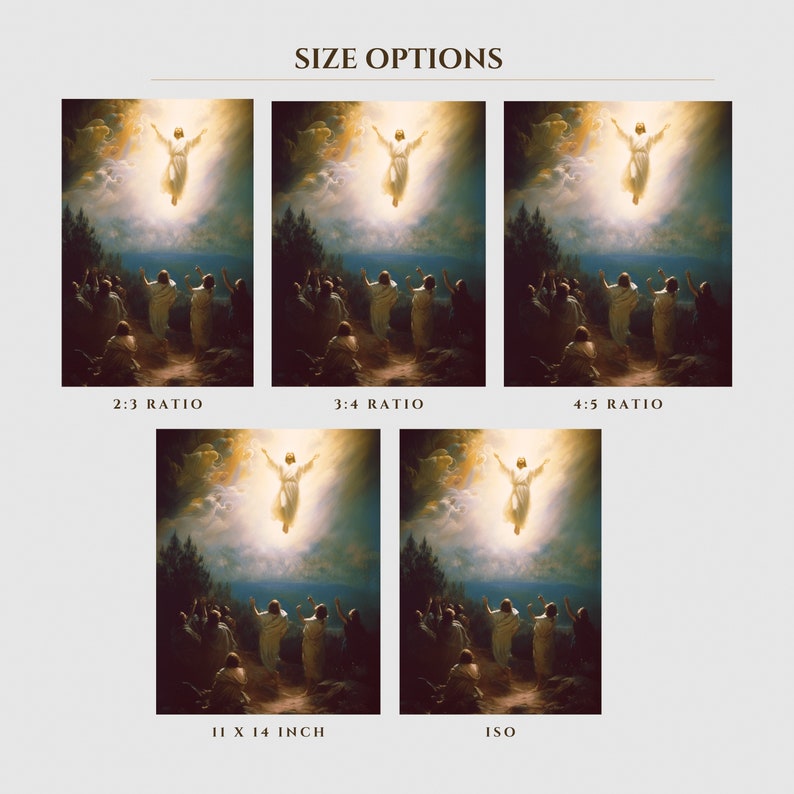 Ascension of Jesus by Arthur Hacker Poster, Vintage Christ Ascended to ...