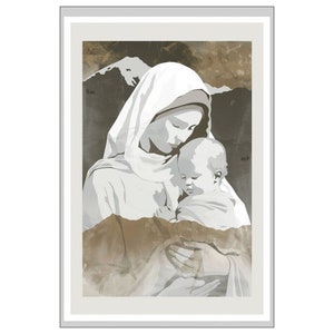 Our Lady of Mount Carmel Prayer Card Gift for Christian Icon Keepsake, Carmelite Catholic Art ...