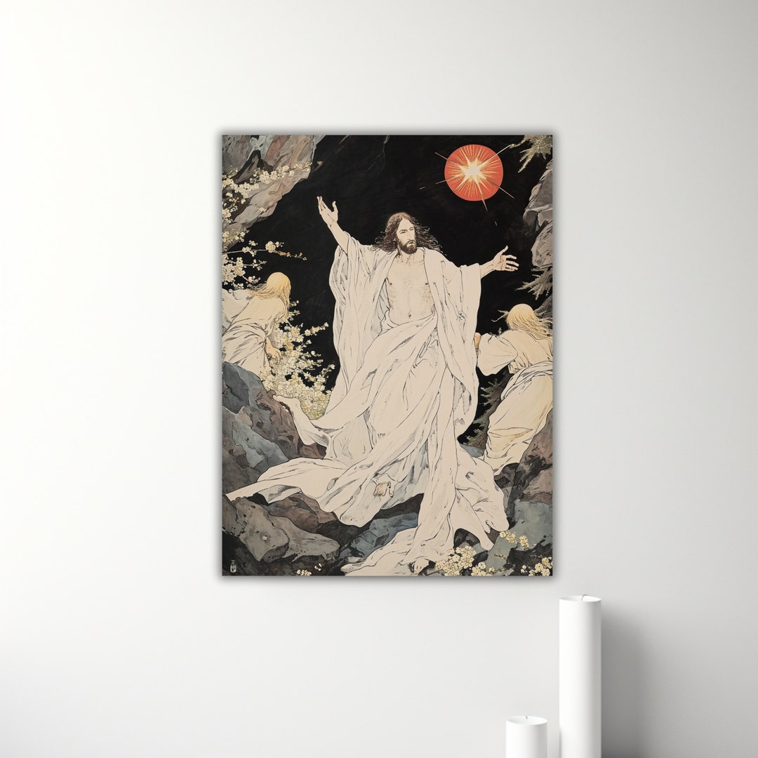 Resurrection of Jesus by Ito Shinsui, Japanese Ukiyo-e Religious ...