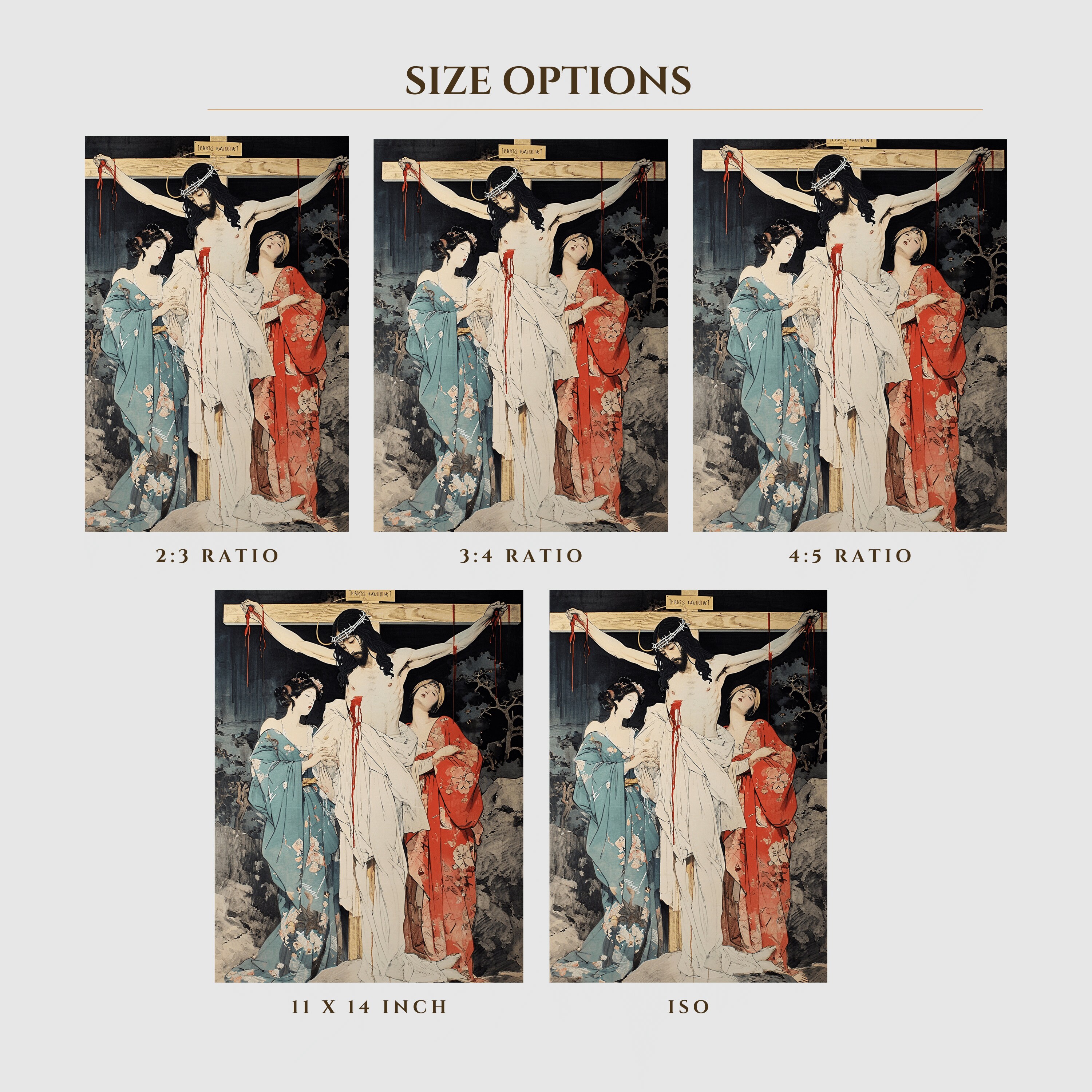 Inspirational Japanese Crucifixion of Jesus by Ito Shinsui Poster ...