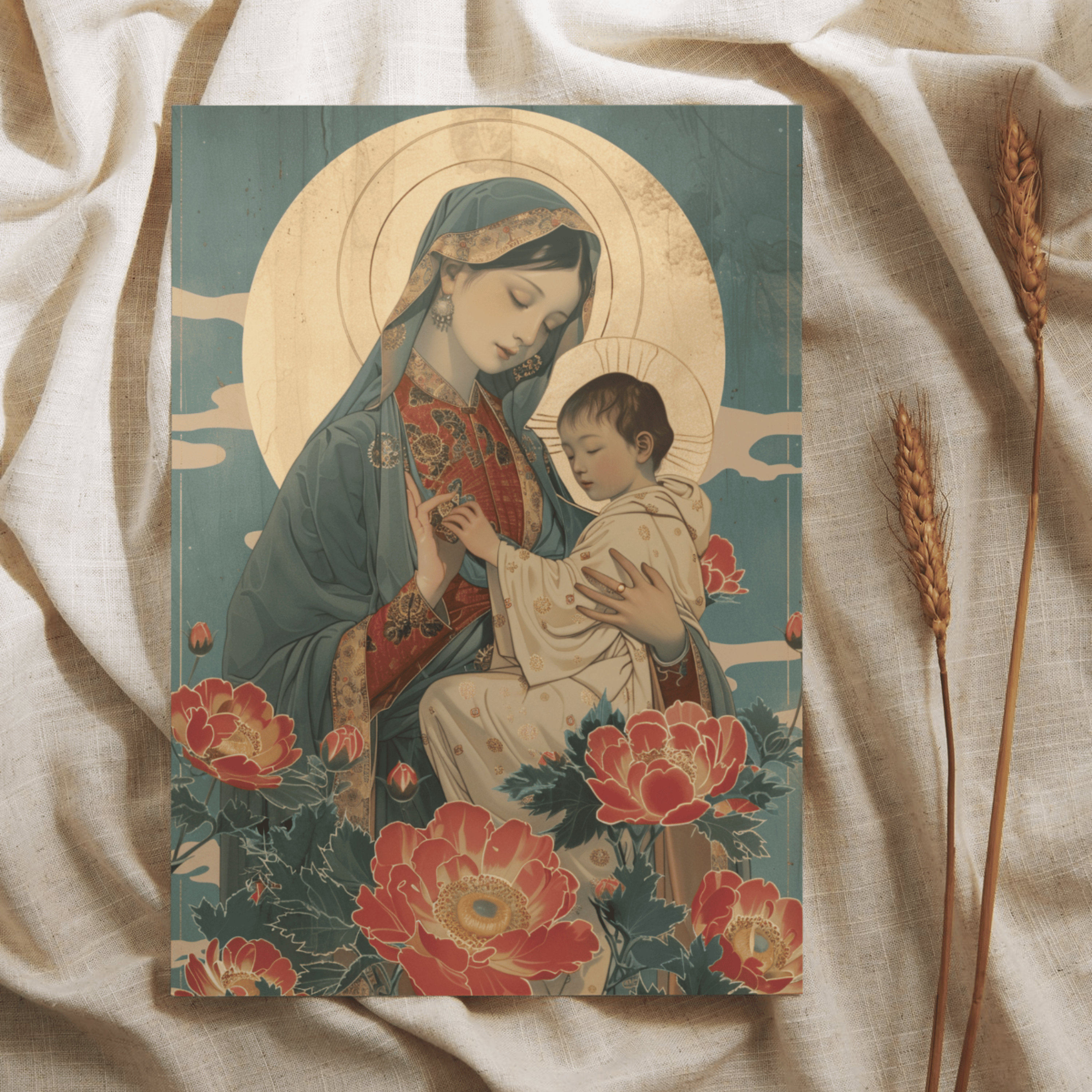 Japanese Our Lady of Perpetual Help Prayer Card: Asian Madonna Art ...
