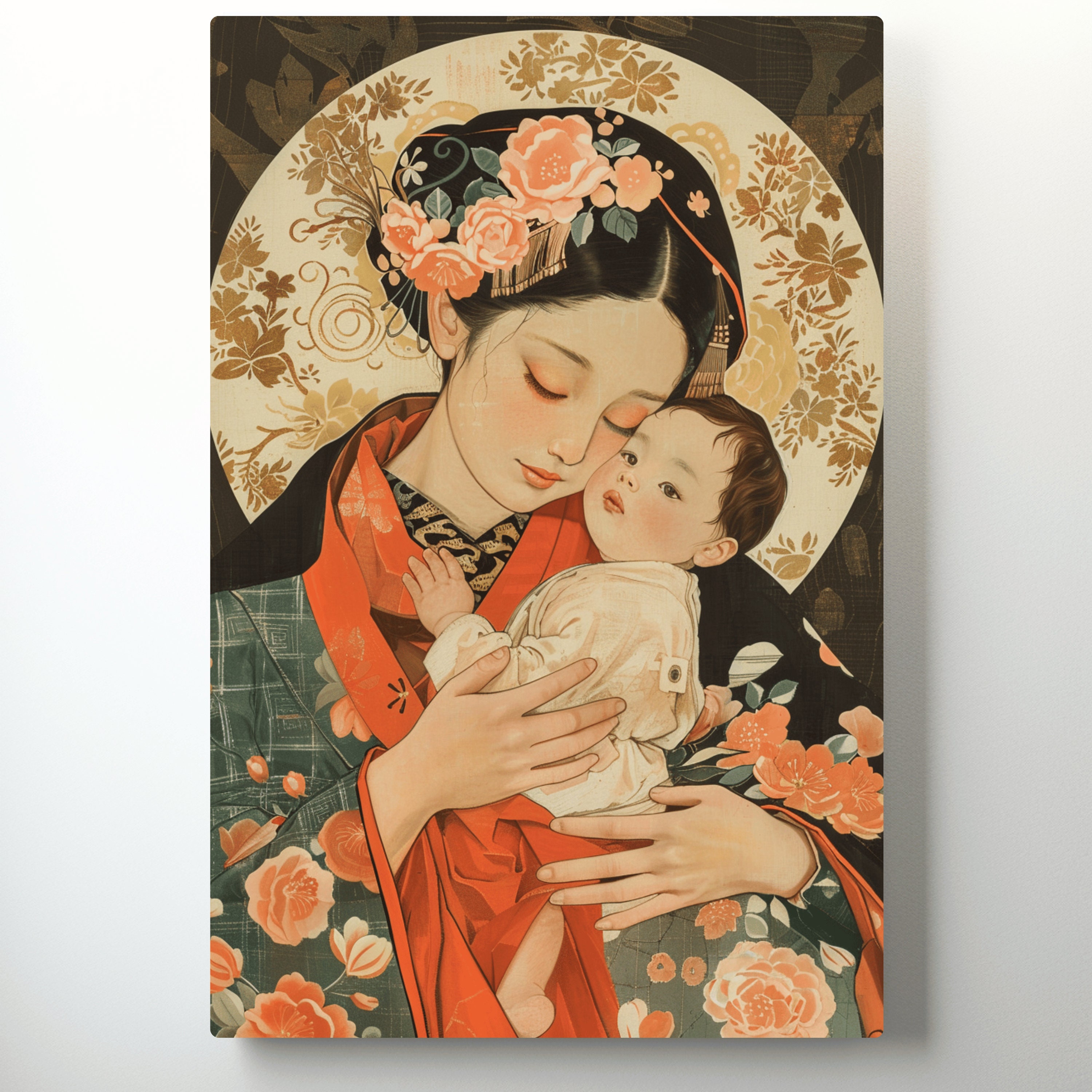 Japanese Our Lady of Mount Carmel Poster, Carmelite Blessed Virgin Mary ...