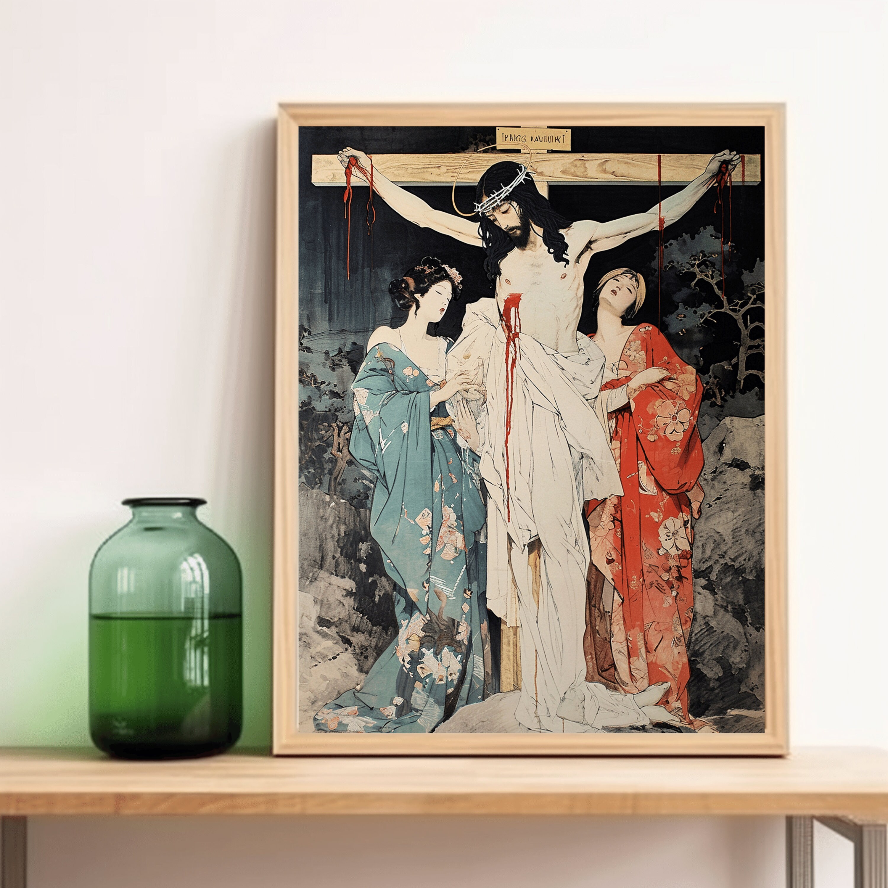 Inspirational Japanese Crucifixion of Jesus by Ito Shinsui Poster ...