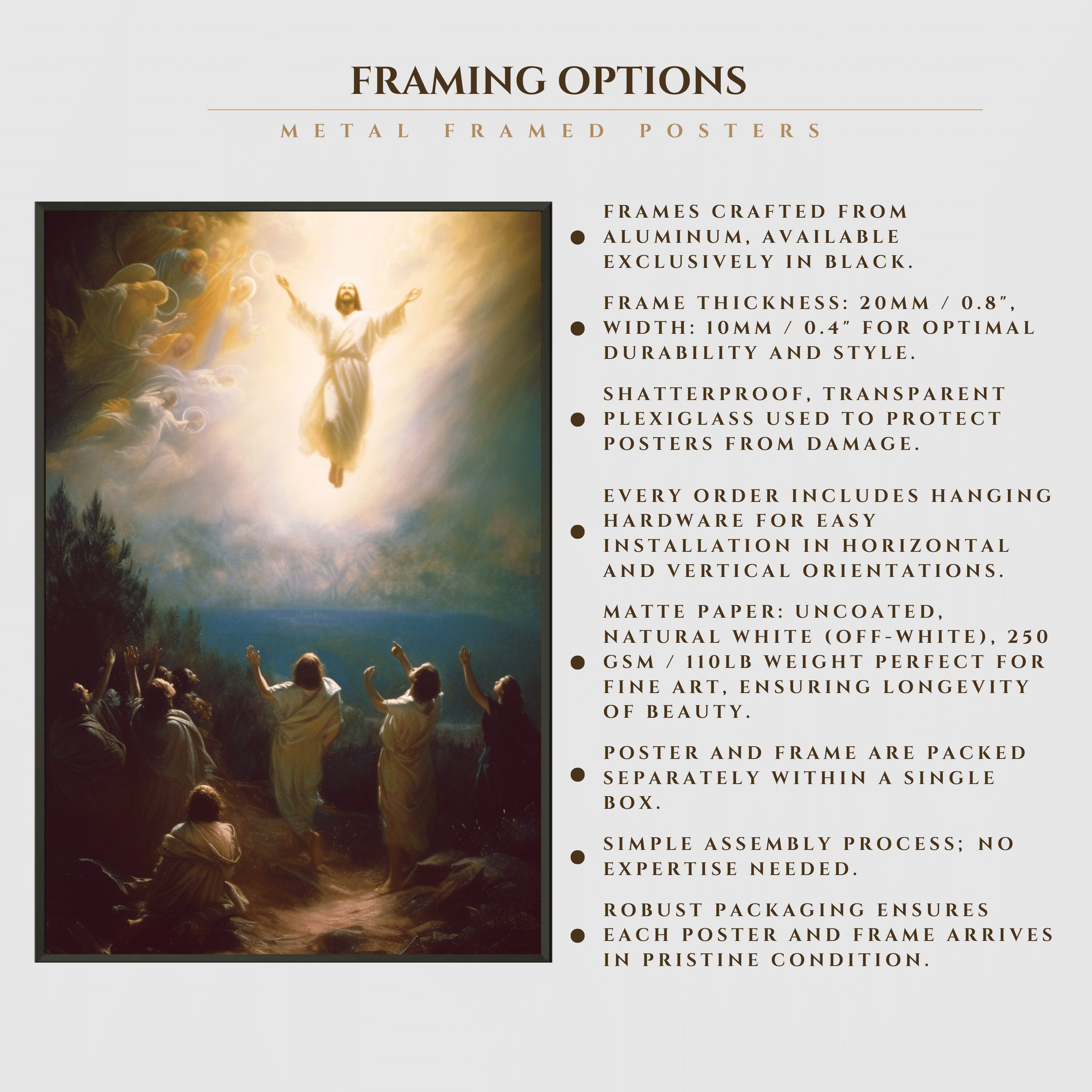 Ascension of Jesus by Arthur Hacker Poster, Vintage Christ Ascended to ...