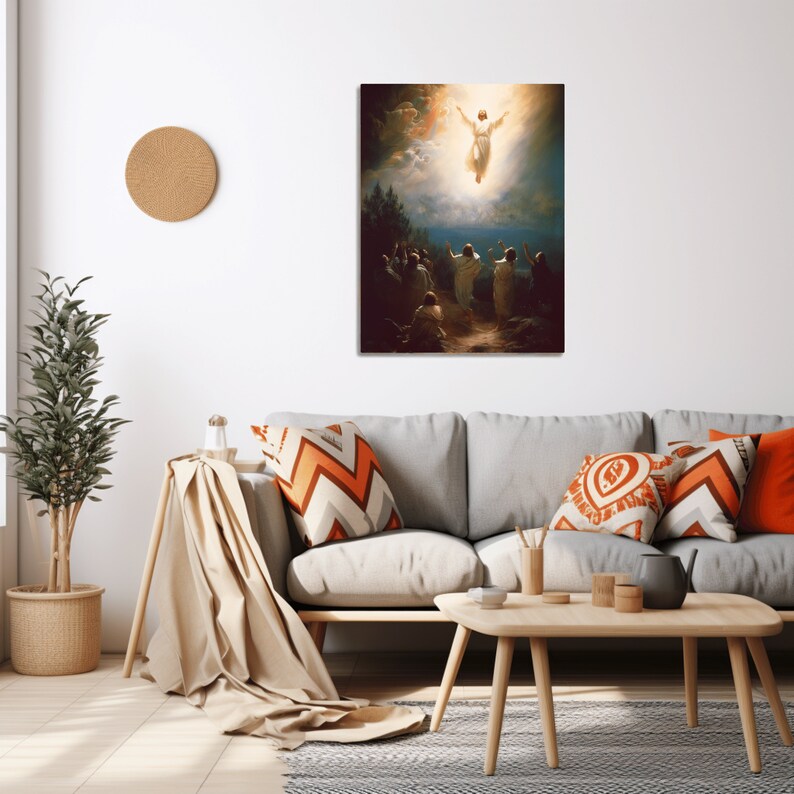 Ascension of Jesus by Arthur Hacker Poster, Vintage Christ Ascended to ...