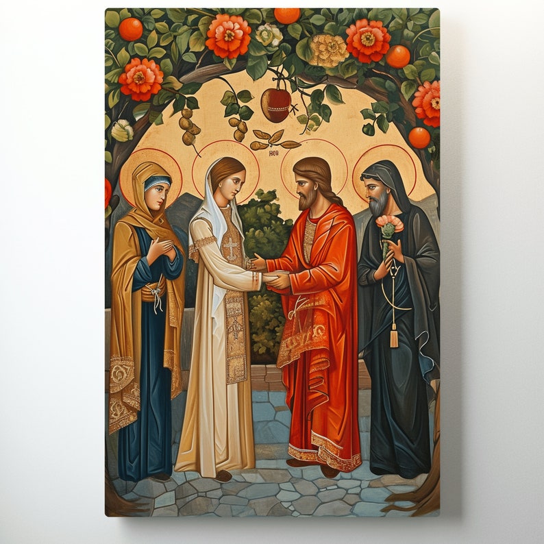 Adam and Eve Wedding Byzantine Museum Grade Poster, Roman Catholic ...