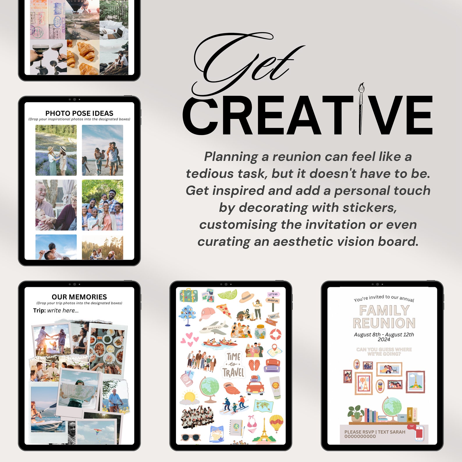 Family Reunion Planning Guide for Family Reunion Digital Planner Kit ...