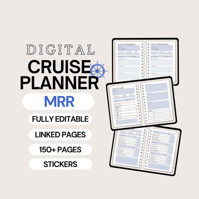 MRR Digital Cruise Planner Trip Itinerary Travel Agent Template ...